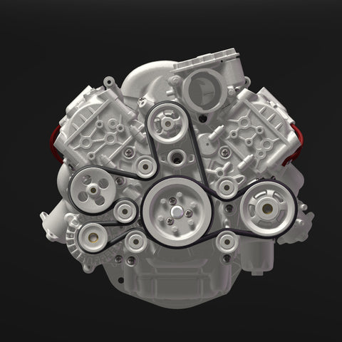3D Printed Simulation Dynamic V8 Engine Internal Combustion Engine Mod ...